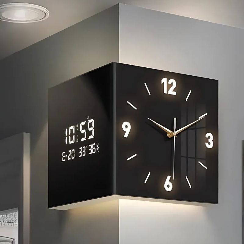 Modern LED Wall Clock – Digital & Analog Display with LED Light - STAGE ...